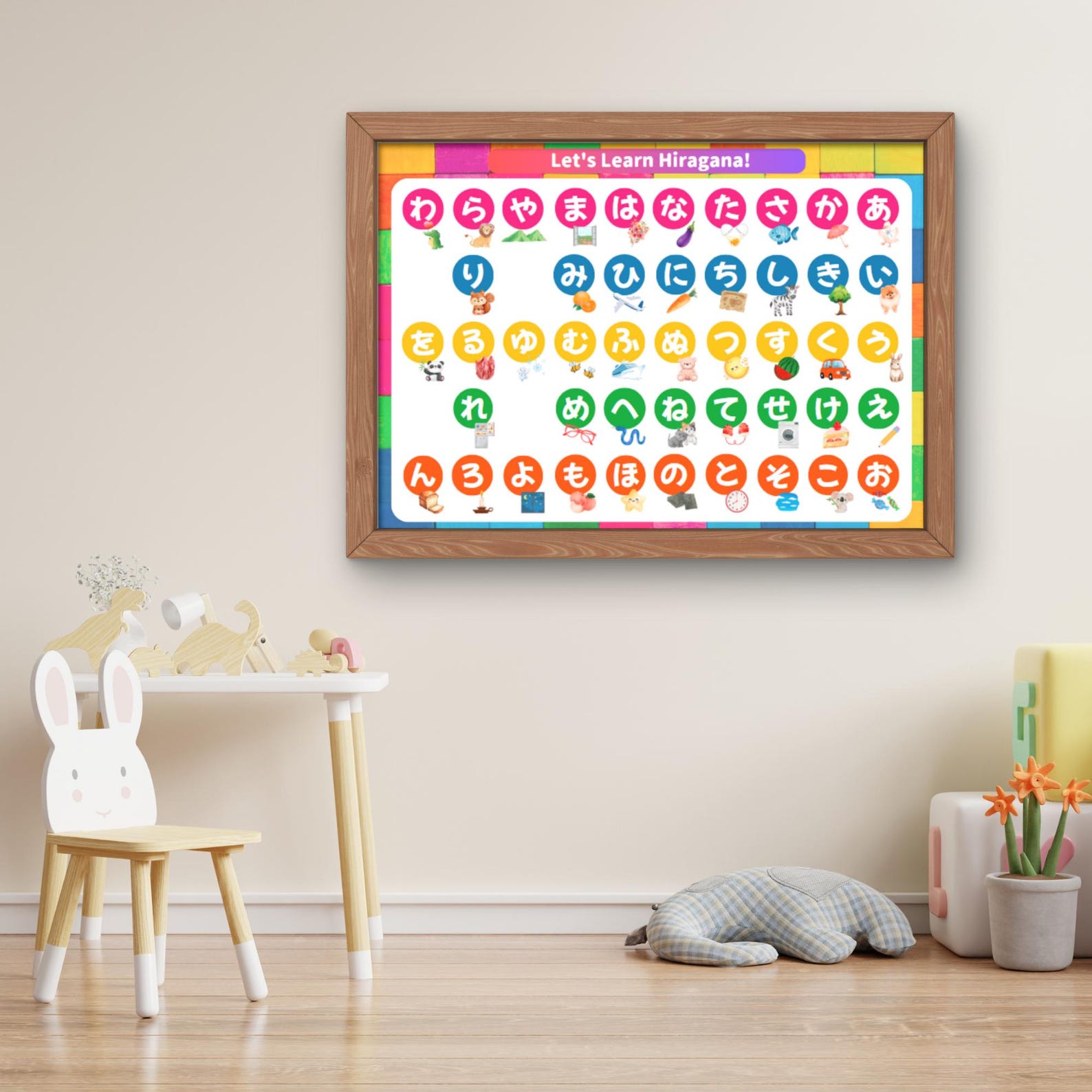 Printable Hiragana Flashcards + Chart | A4 US Letter PDF | Japanese ...