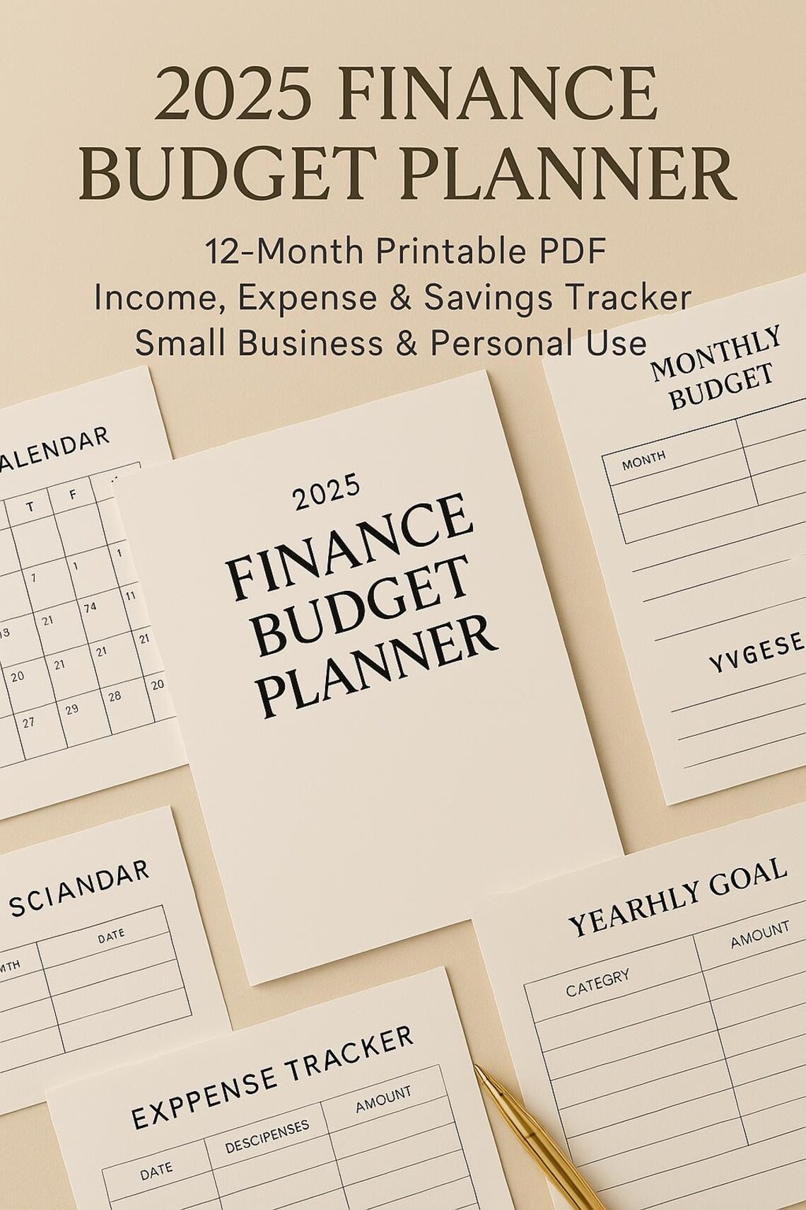 2025 Finance Budget Planner Printable | Monthly & Yearly Tracker PDF ...