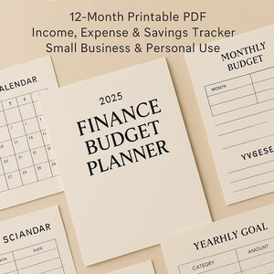 2025 Finance Budget Planner Printable | Monthly & Yearly Tracker PDF ...