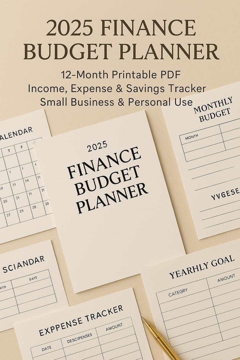 2025 Finance Budget Planner Printable | Monthly & Yearly Tracker PDF ...