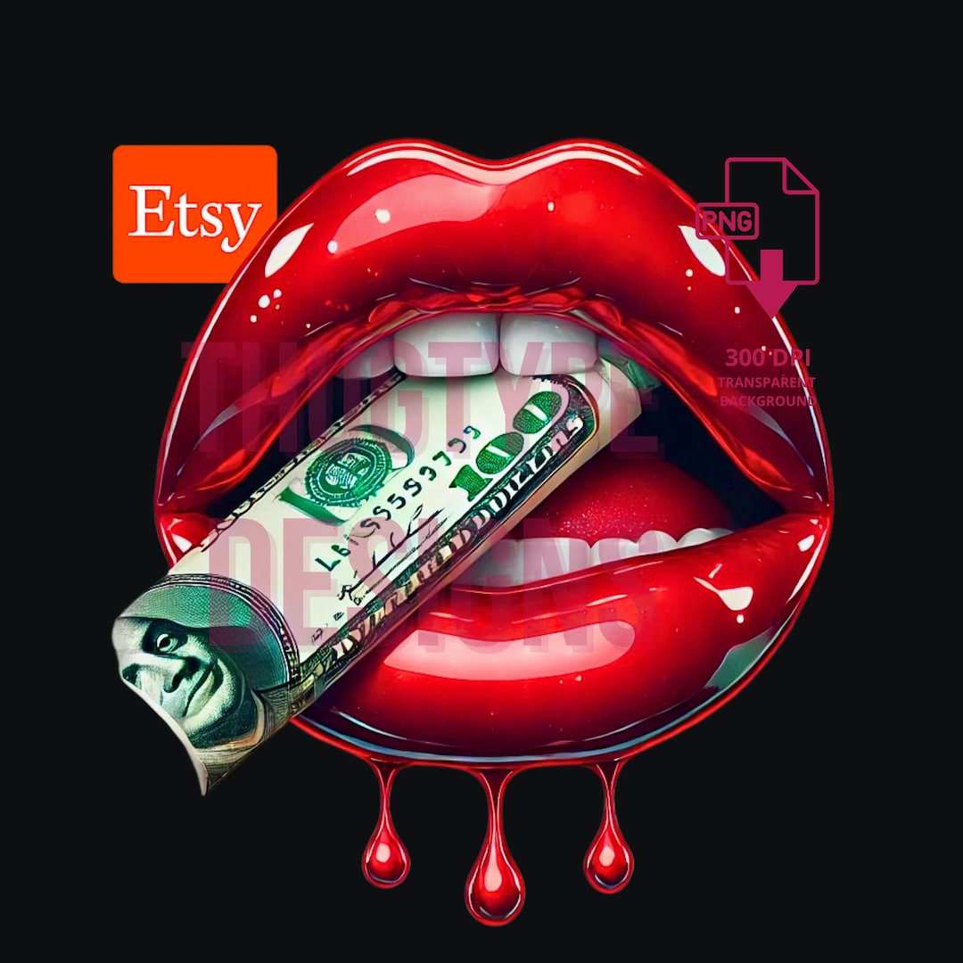 Dripping Money Lips PNG Clipart | High-quality Transparent Pink Lip Art ...