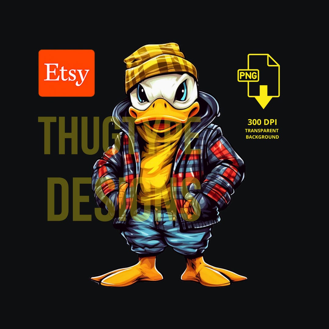Gangsta Duck PNG | Graphic T-shirt Digital Design, Graffiti Urban ...