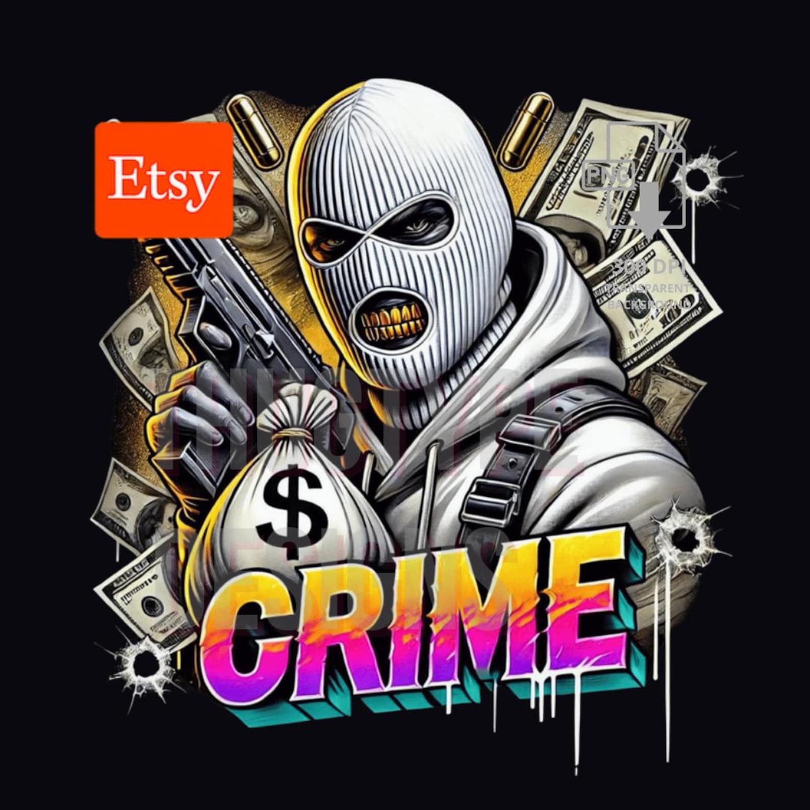 Crime Ski Mask Gangster PNG, Armed Gangster PNG, Urban Designs ...