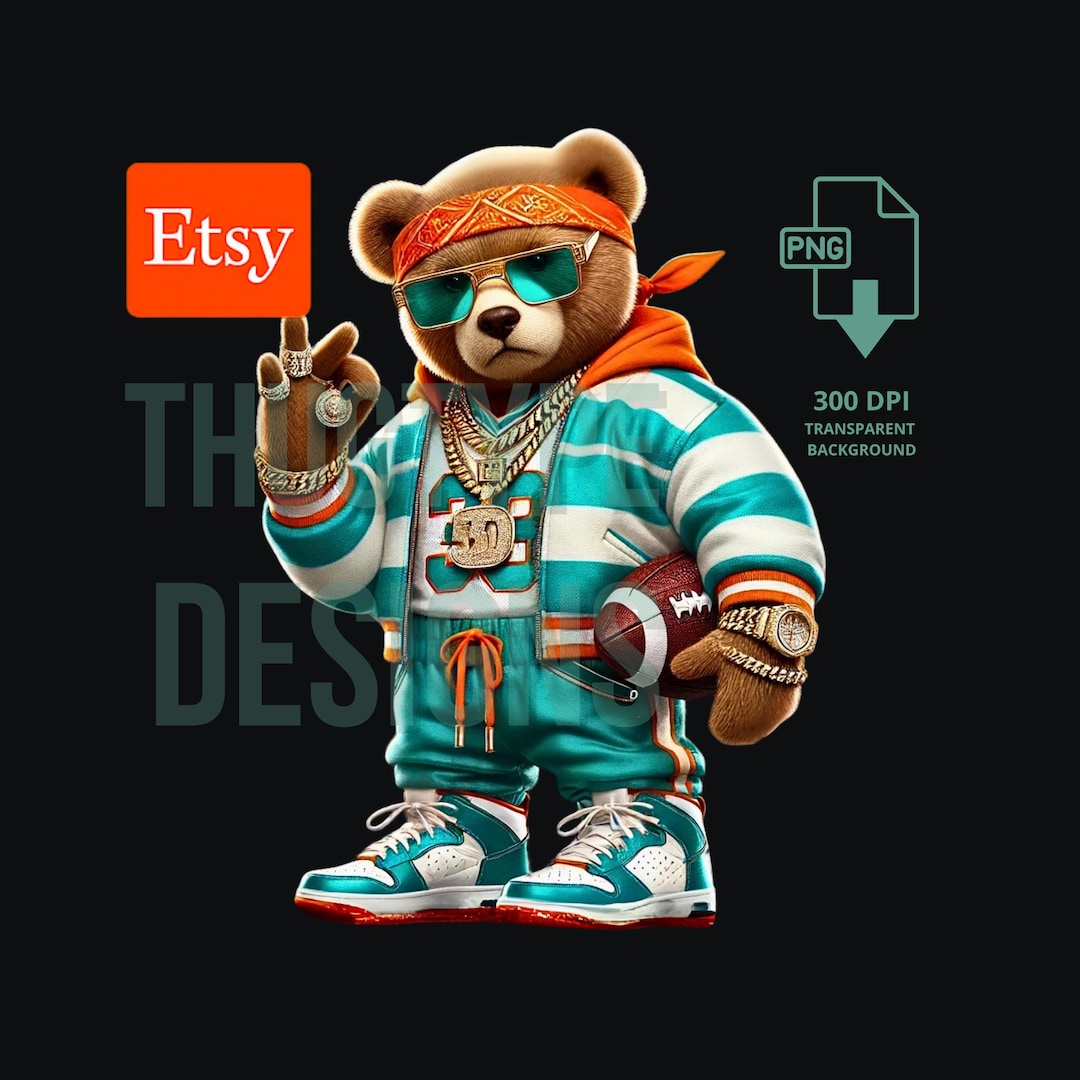 Football Hip Hop Teddy Bear, Teddy Bear PNG, Cartoon Teddy Bear ...