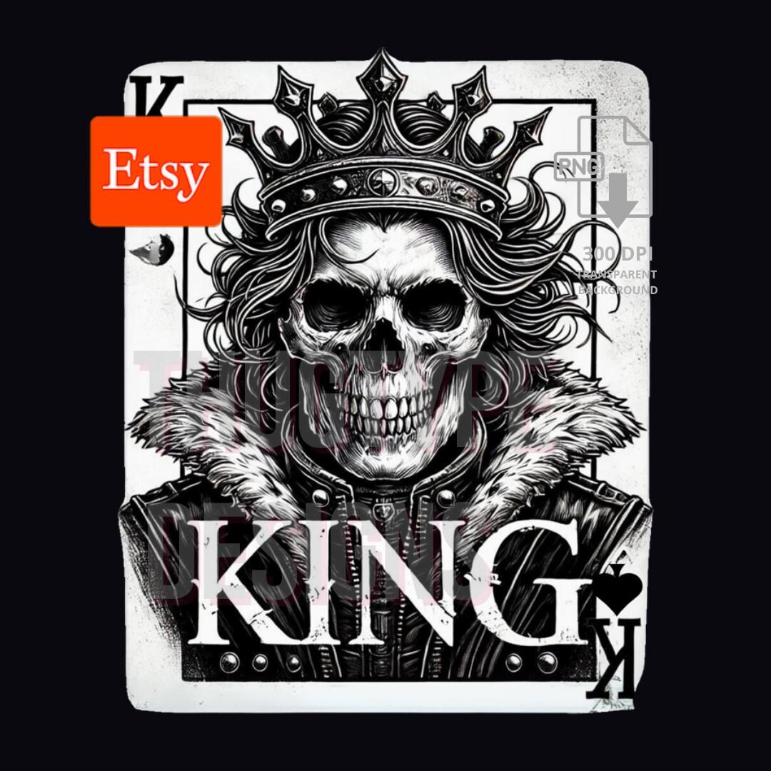 King of Spades PNG, Skeleton Crown PNG, Horror Playing Card, Gamble T ...