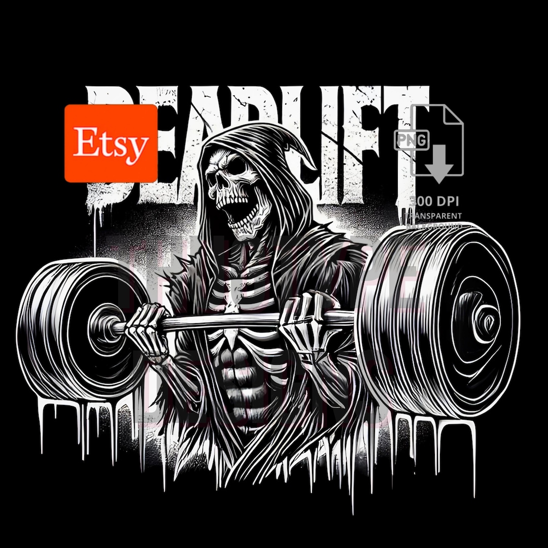 Dead Lift Grim Reaper PNG, Skeleton Gym Png, Gym Goer Png, Mens ...
