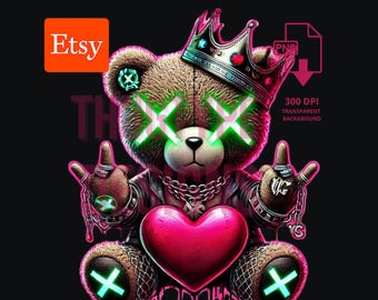 Royal Gangsta Teddy Bear | Gold King Hip Hop Teddy Bear | Trendy ...