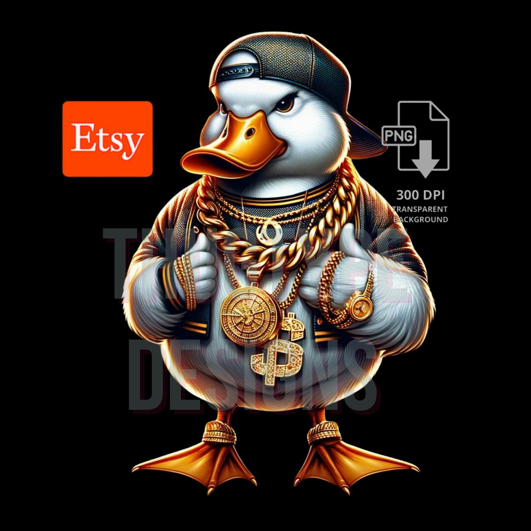 Gangsta Money Duck PNG | Graphic T-shirt Digital Design, Graffiti Urban ...