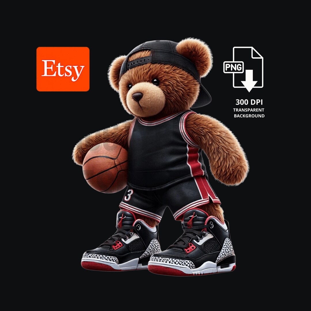 Miami Basketball Hip Hop Teddy Bear PNG | Urban B-ball Gangsta Teddy ...