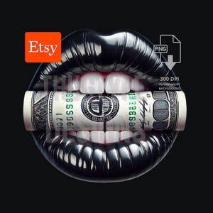 Black Money Lips PNG Clipart | High-quality Transparent Pink Lip Art ...