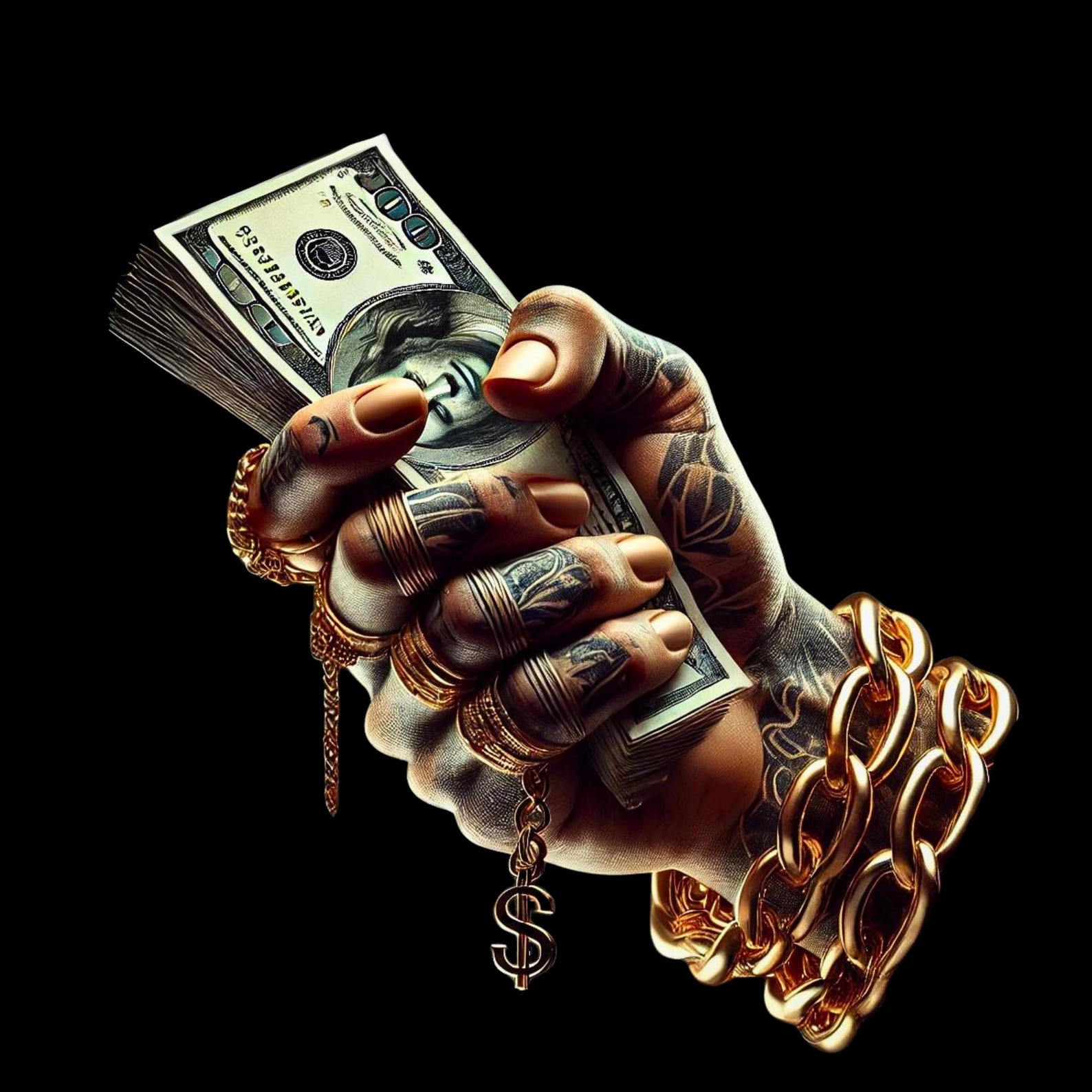 Gangsta Male Hands Holding Money PNG Money Stack Clip Art Getting Money ...