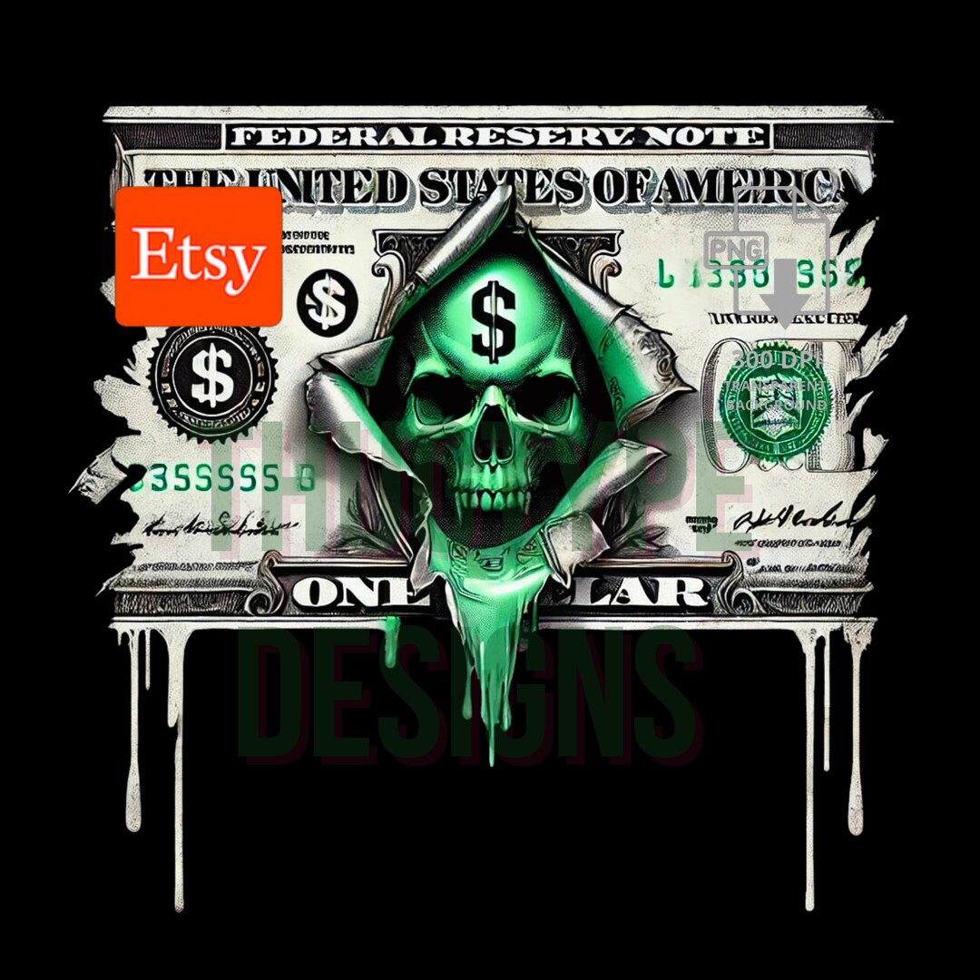 Dollar Skull Png, Money Bill Png, Dripping Skull Png, Money Design Png ...