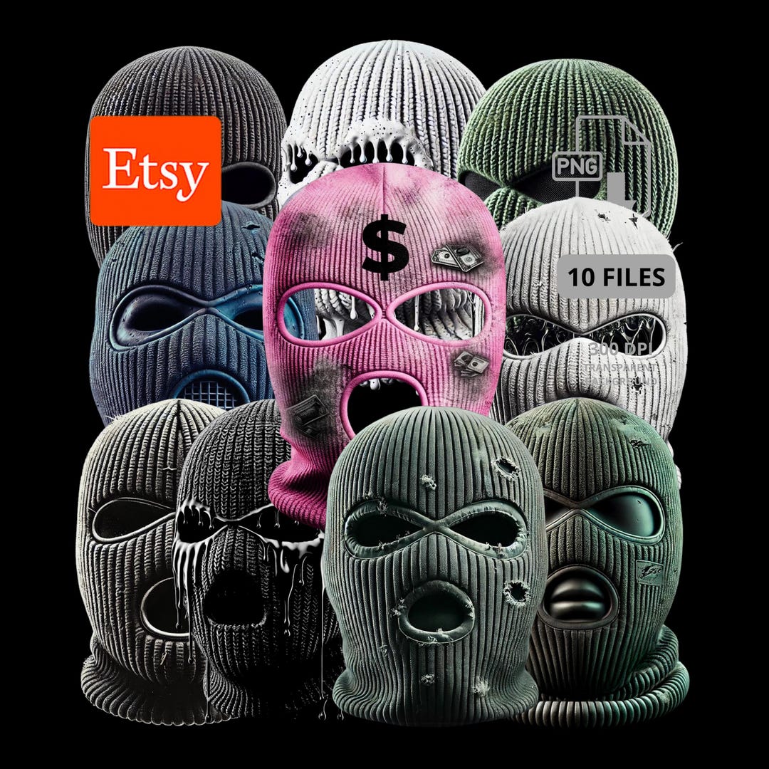 Gangsta Ski Mask Bundle 10 Pngs - Drippings Png - Streetwear Png ...
