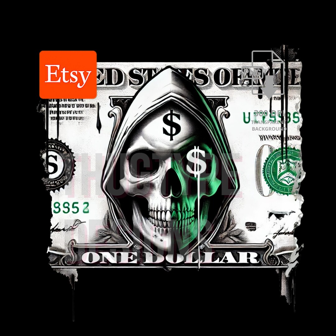 Dollar Skull Png, Money Bill Png, Dripping Skull Png, Money Design Png ...