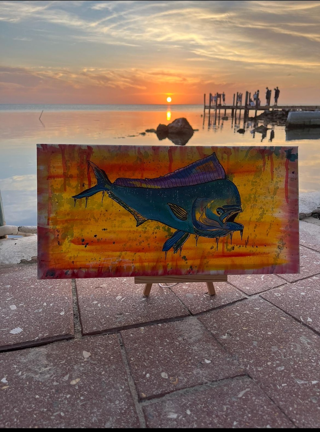 Cool Mahi Mahi Drip Painting- Canvas - Etsy