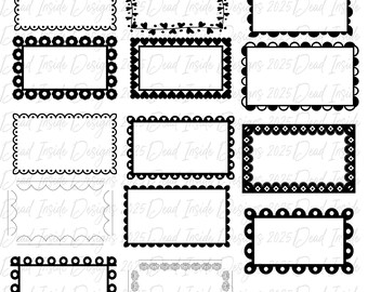 Cute Rectangle Frames for Cricut Scrapbooking and Clip Art - Etsy