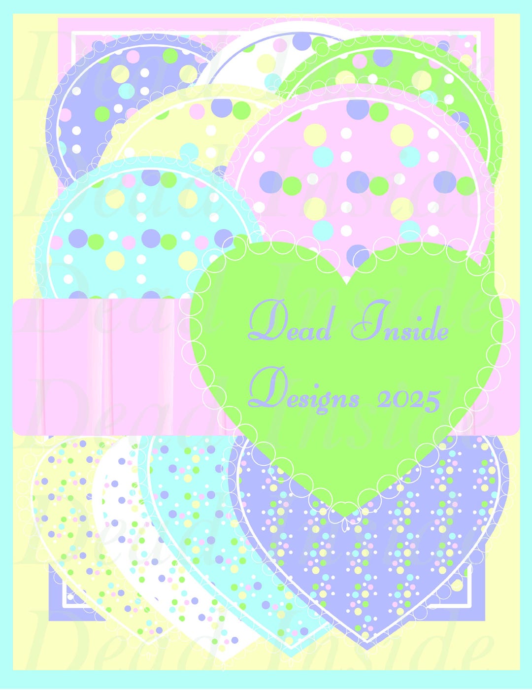 Pastel Dots Digital Paper and Clip Art Frames - Etsy