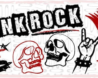 Punk Rock Clip Art Vector Svg Eps Png.. - Etsy