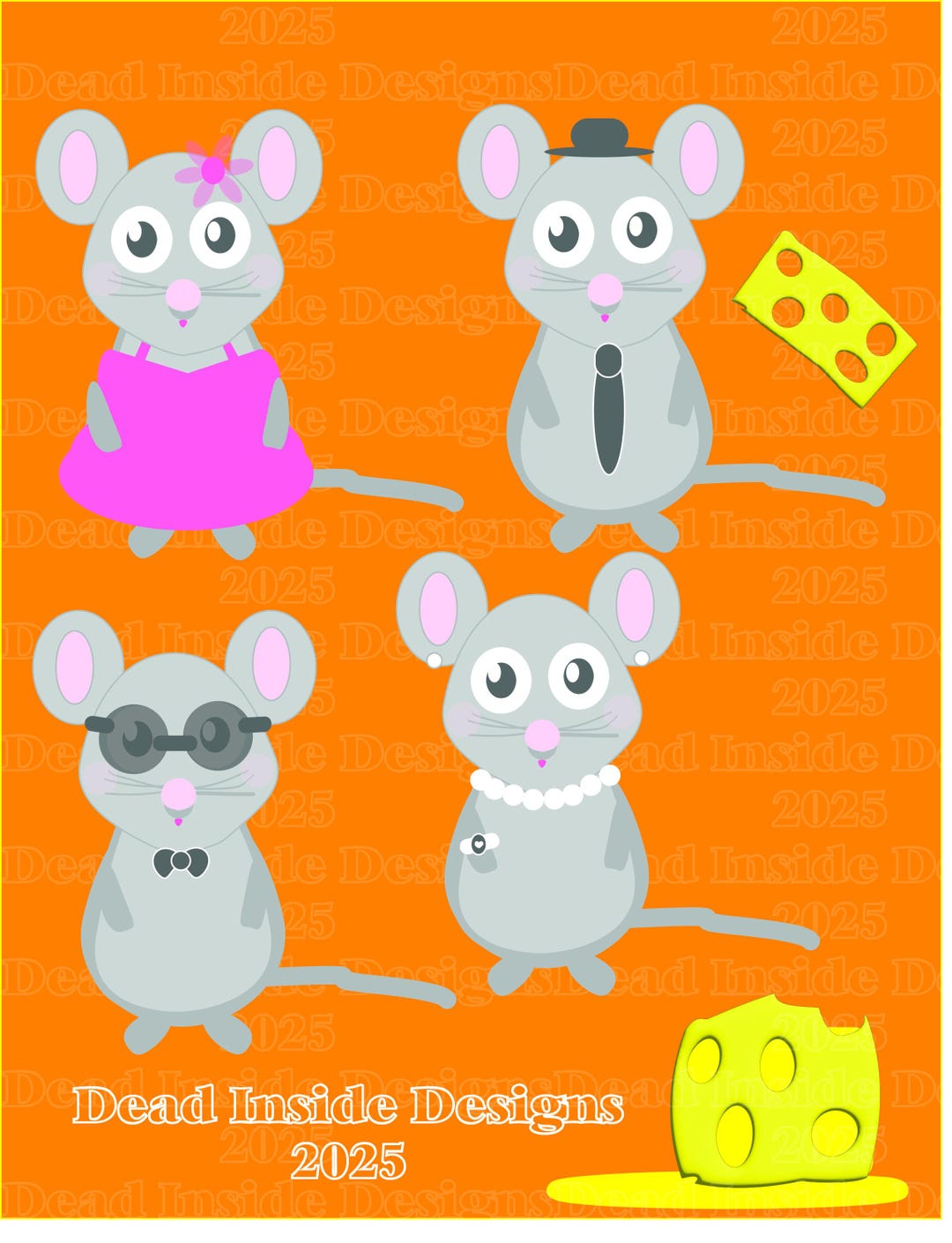 Personal Use Only Happy Mice Cute Hand Drawn Cartoon Clip Art - Etsy