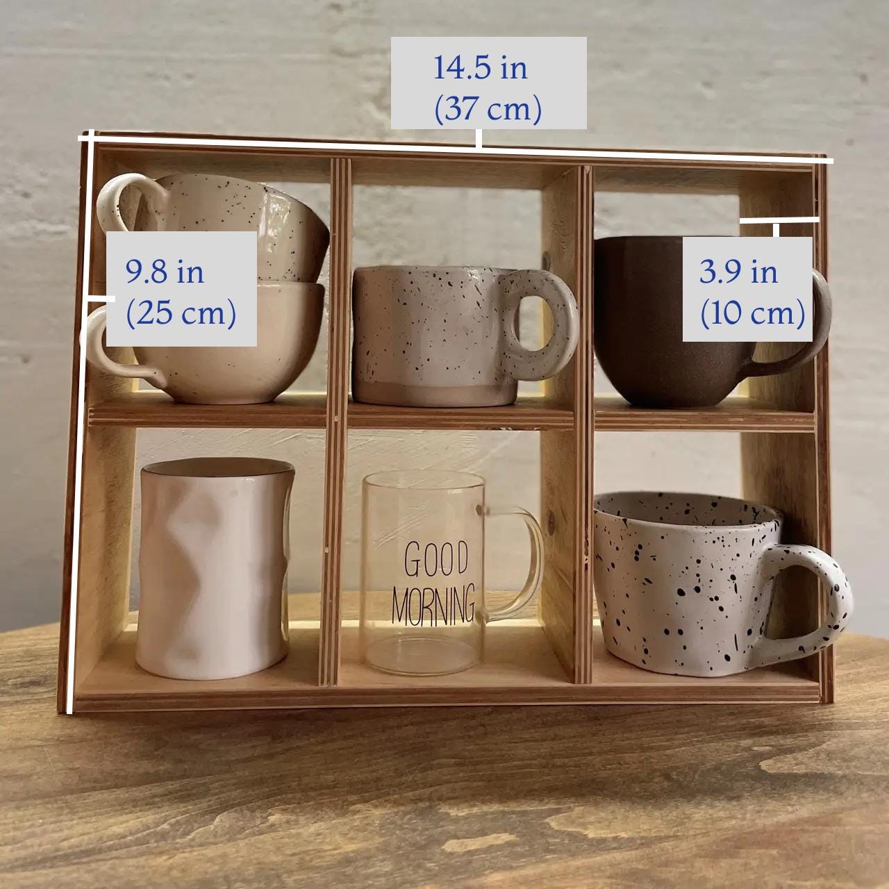 Coffee Mug Shelves, Cup Organizer, Сup Holder Rack, Hand Made Cubby ...