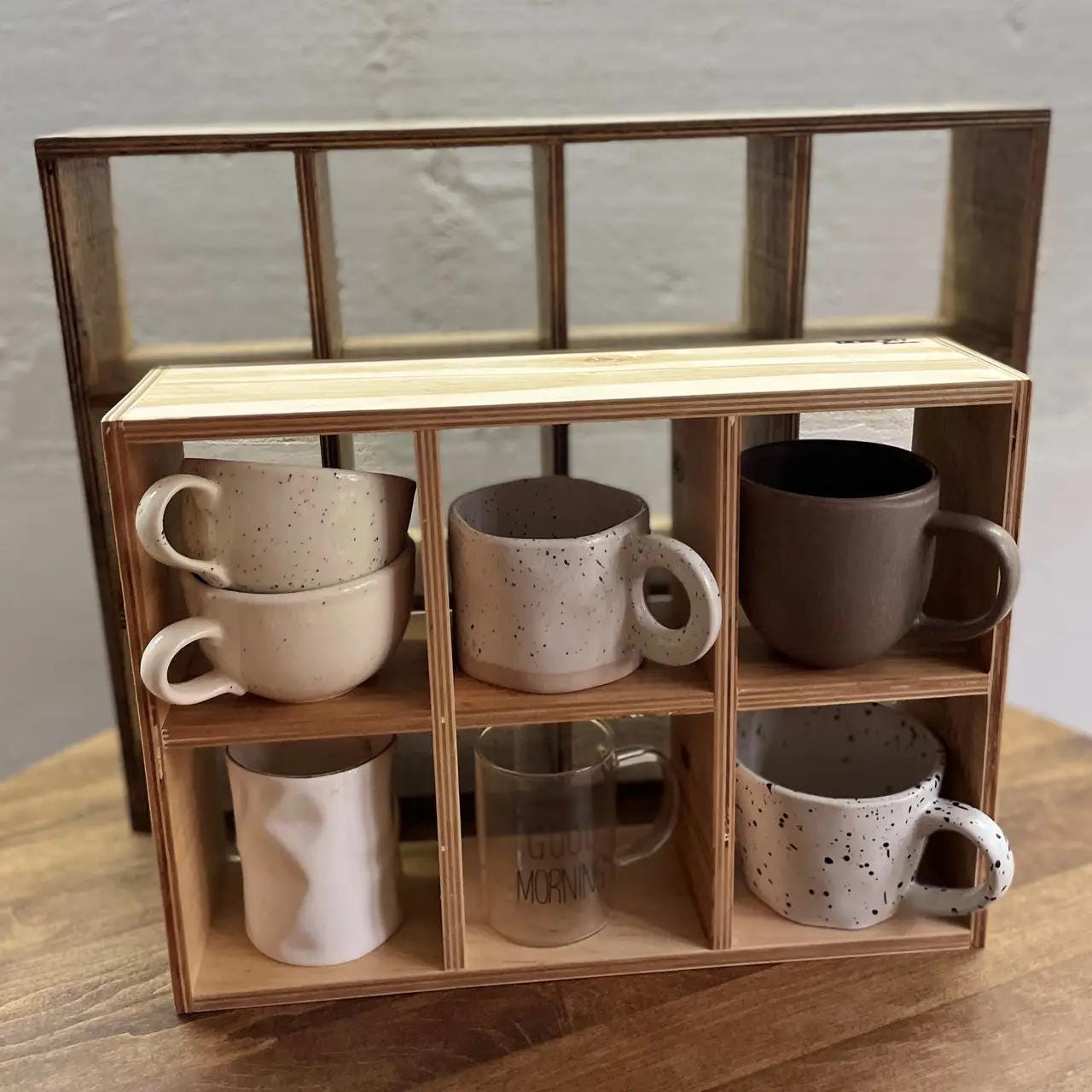 Coffee Mug Shelves, Cup Organizer, Сup Holder Rack, Hand Made Cubby ...