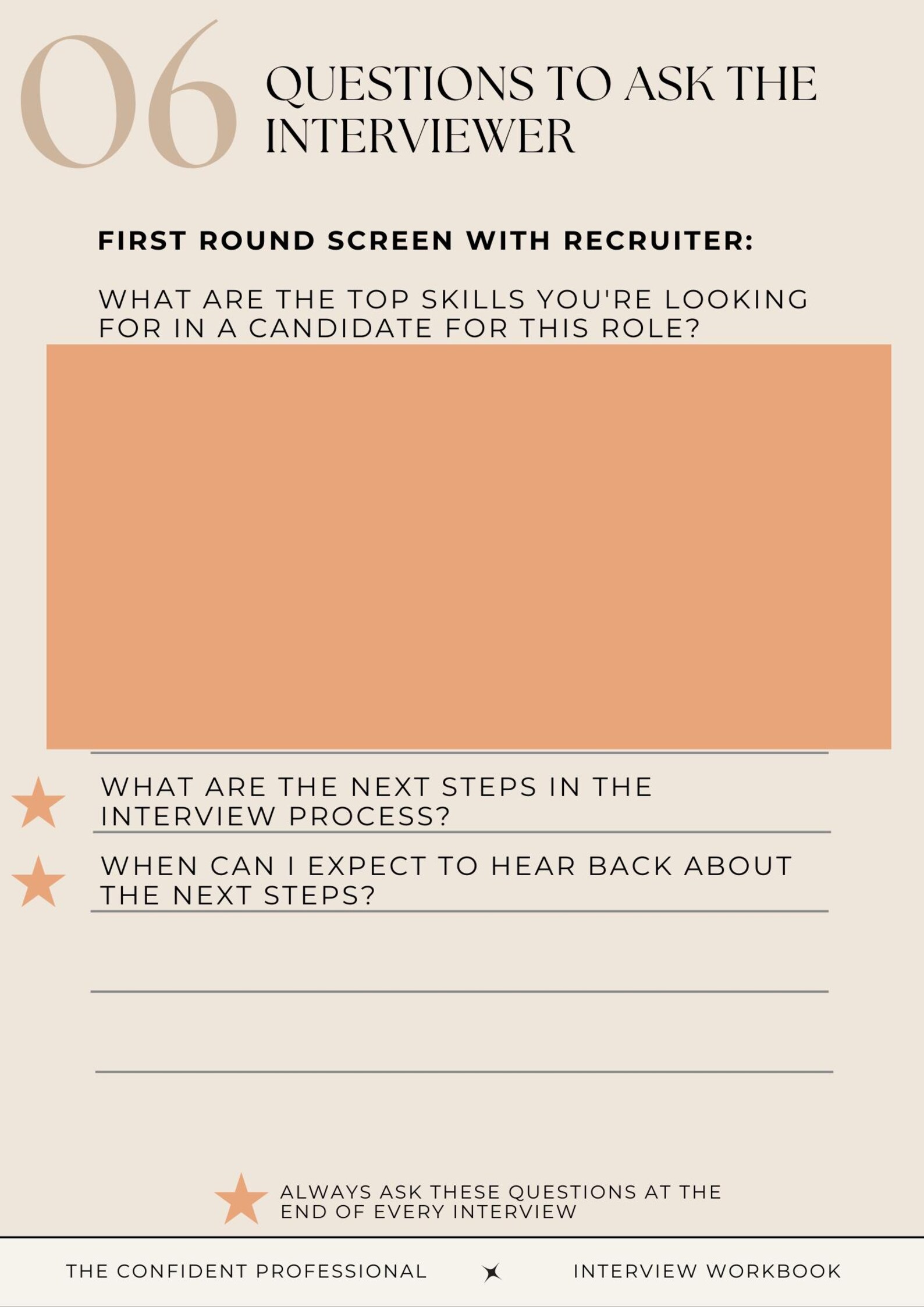 Interview Success Workbook | Job Interview Prep Guide | STAR Method ...