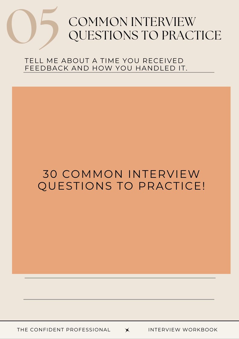 Interview Success Workbook | Job Interview Prep Guide | STAR Method ...