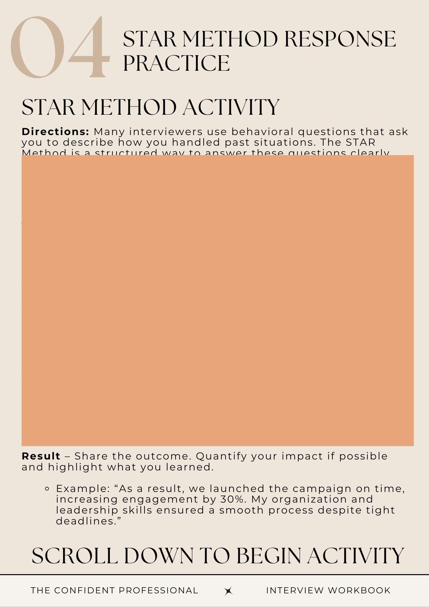 Interview Success Workbook | Job Interview Prep Guide | STAR Method ...