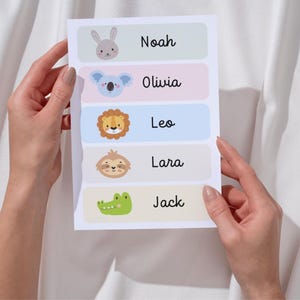 30 Cute Animal Name Tags for Preschool & Daycare – Editable Labels for ...