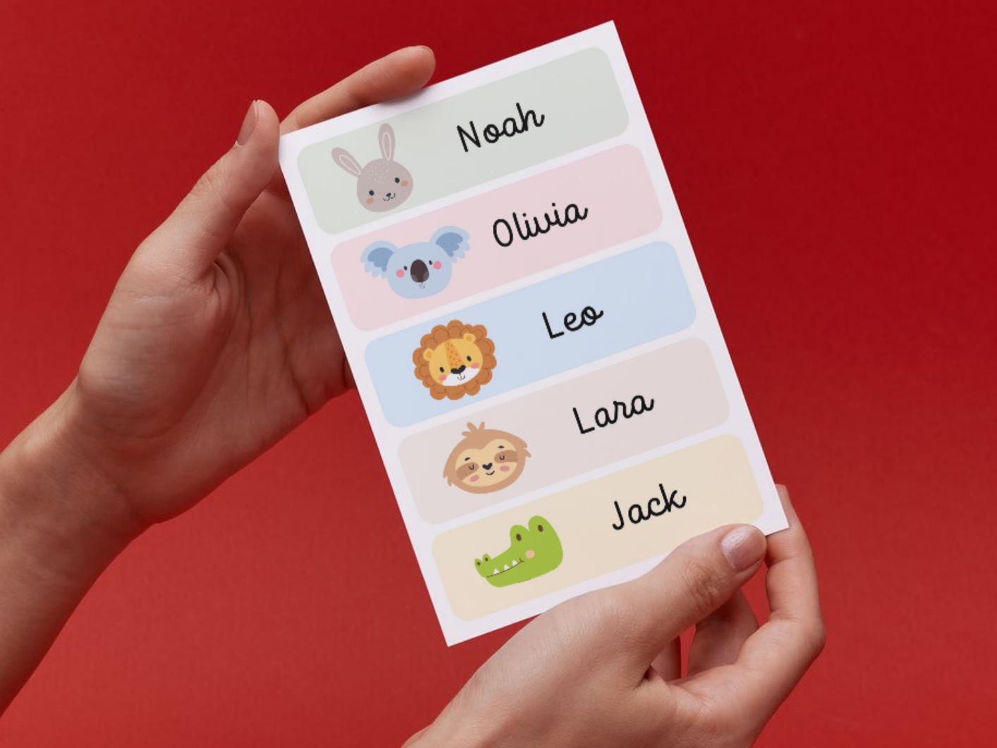30 Cute Animal Name Tags for Preschool & Daycare – Editable Labels for ...