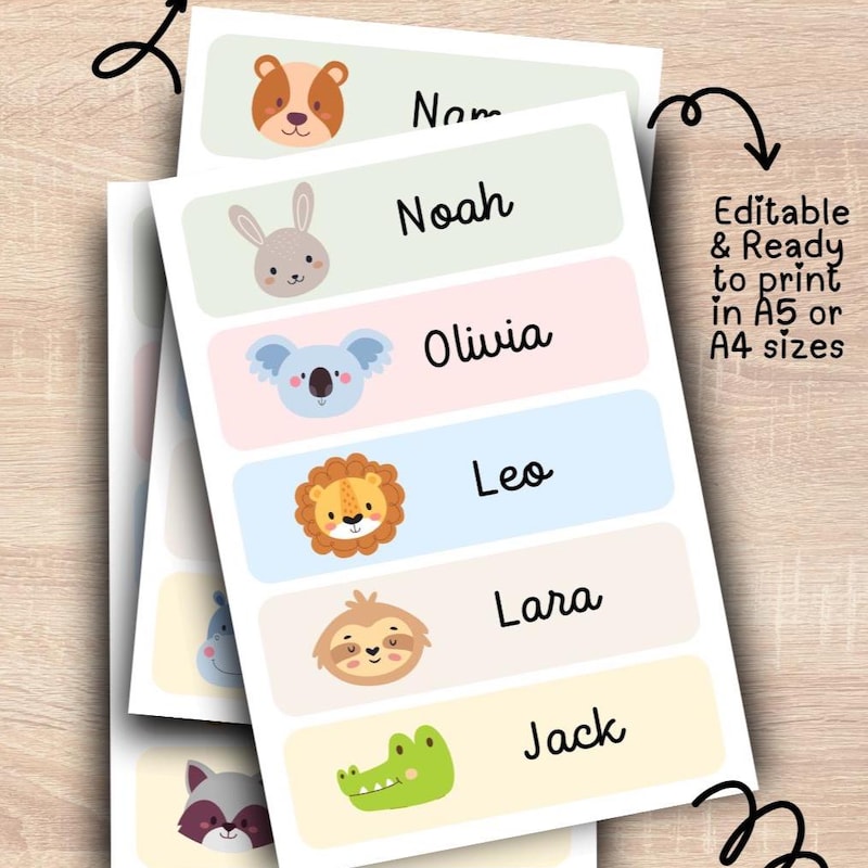 Cubby Name Tags - Etsy