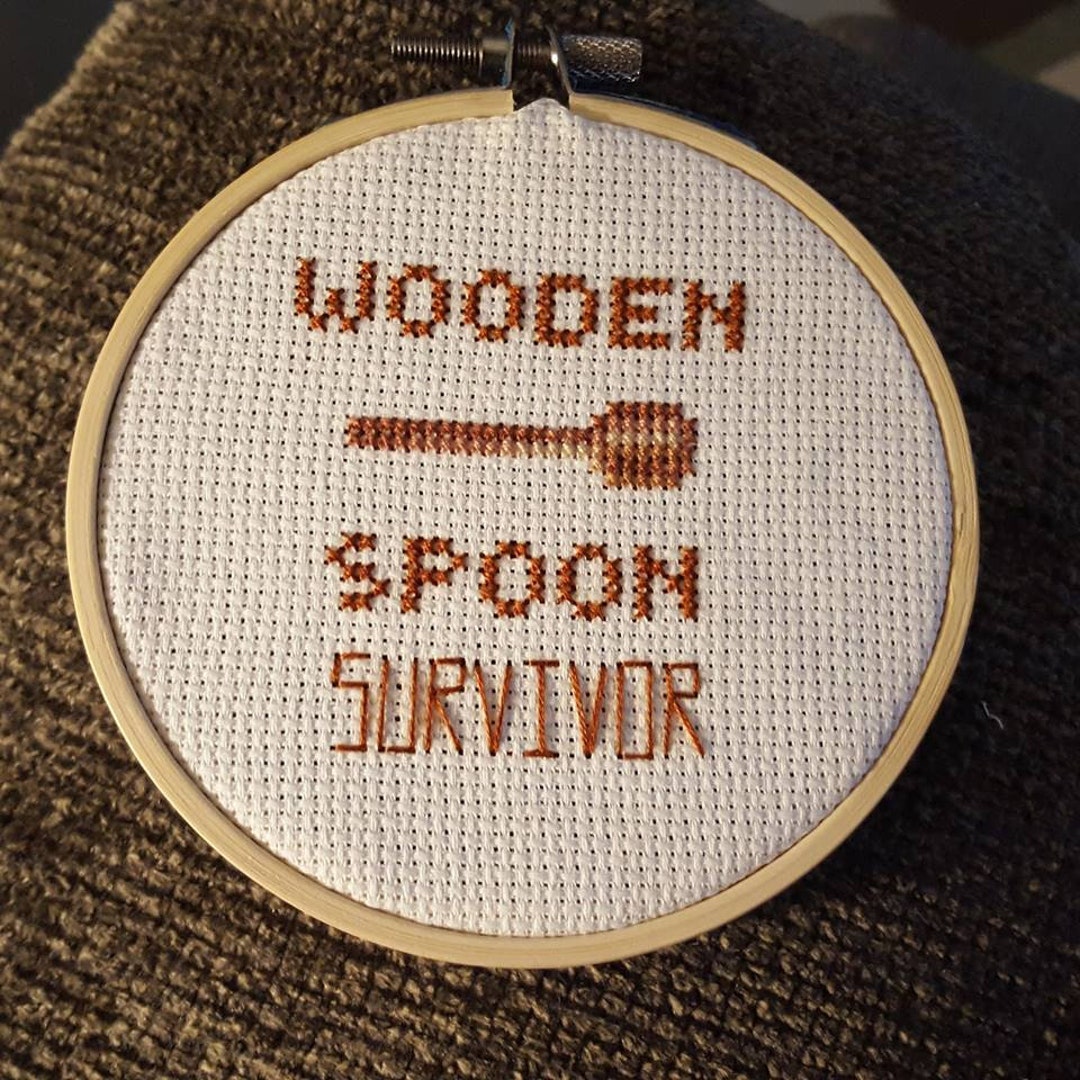 Wooden Spoon Survivor Cross Stitch Pattern - PDF Instant Download - Etsy