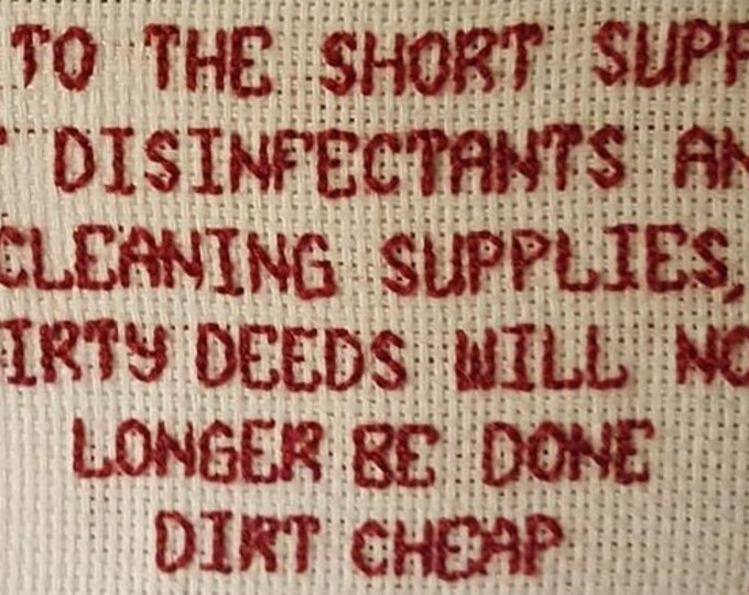 Dirty Deeds Cross Stitch Pattern - PDF Instant Download - Etsy