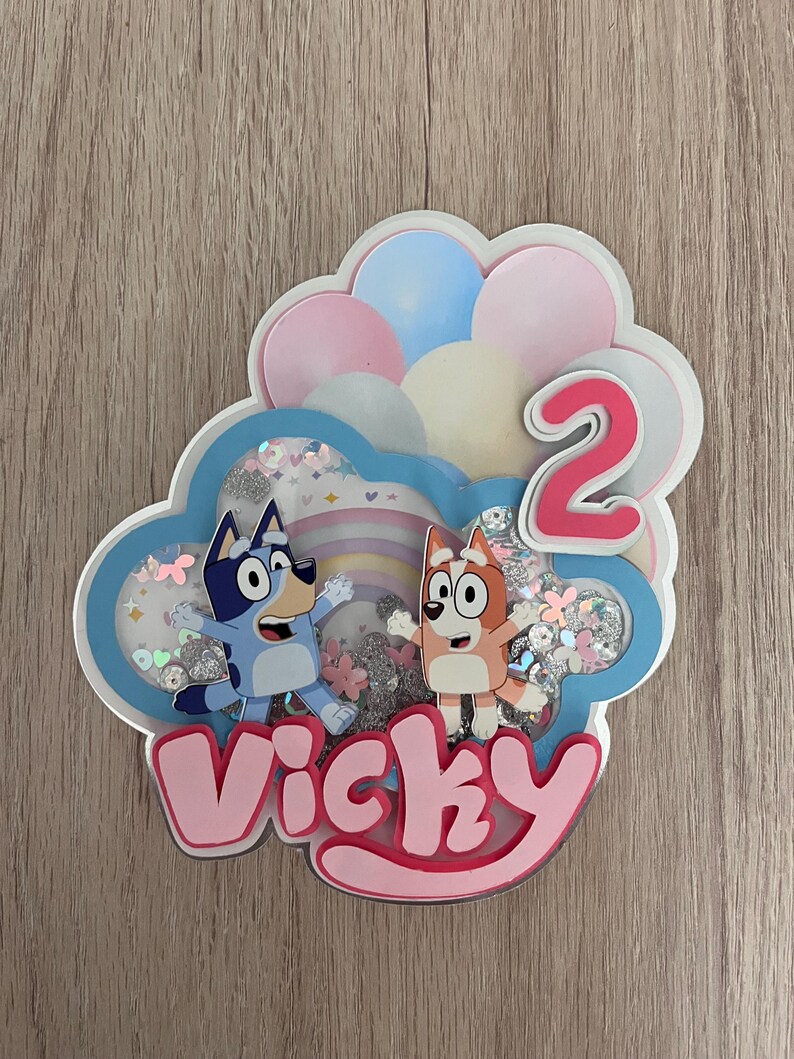 Bluey Digital Cake Topper | PDF Template + .studio + Bluey Font - Etsy ...