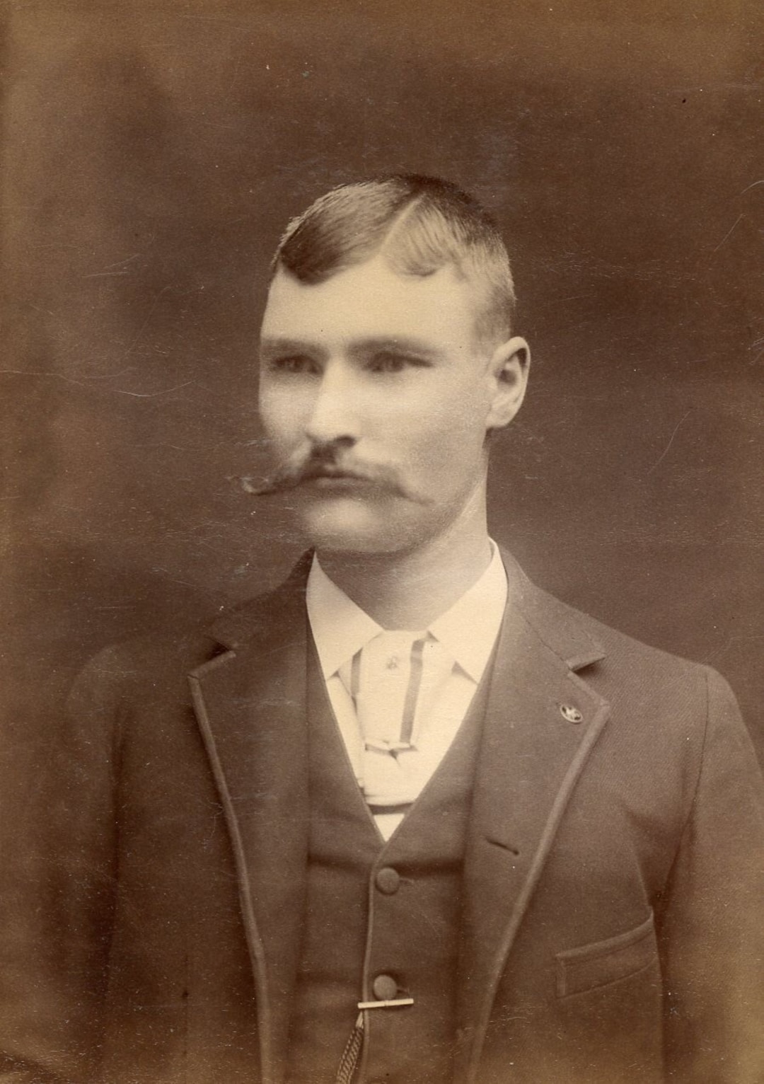 Handsome Man With Stylish MOUSTACHE - Minneapolis Minnesota - 1890s ...