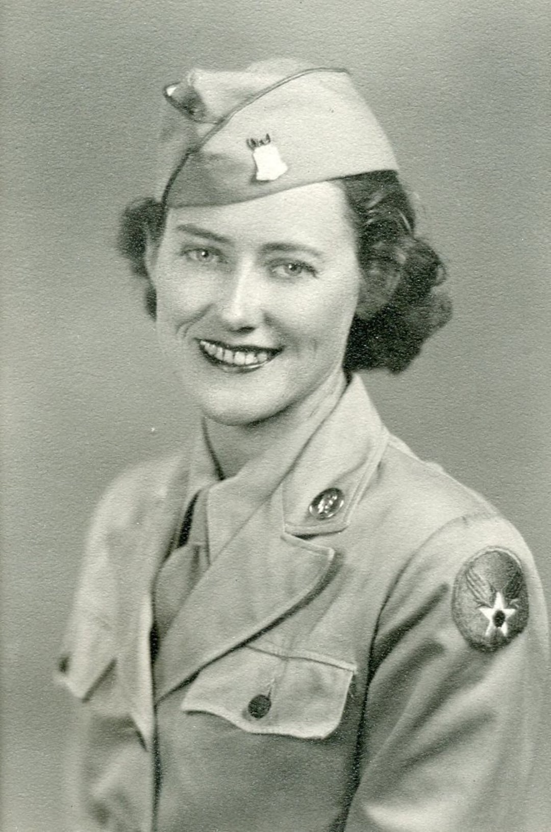 BEAUTIFUL Woman WAC Women's Army Corps Portrait in Folding Frame ...