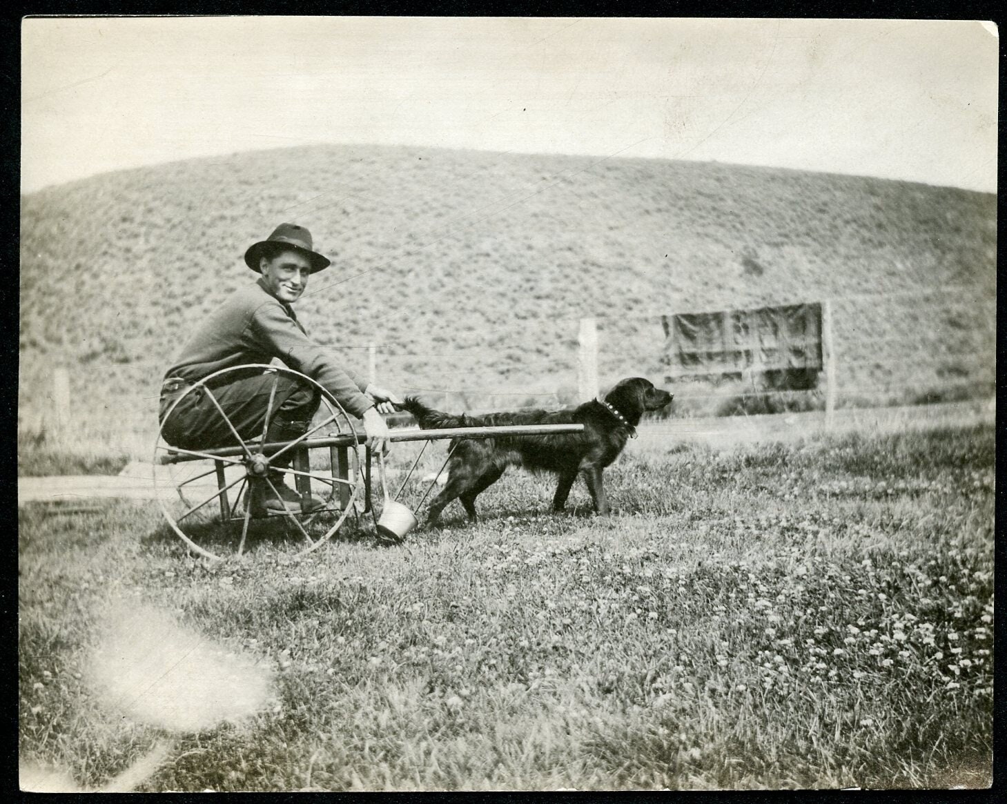 DOG Pulling Man in CART in Early 1900s Original Photo - Etsy