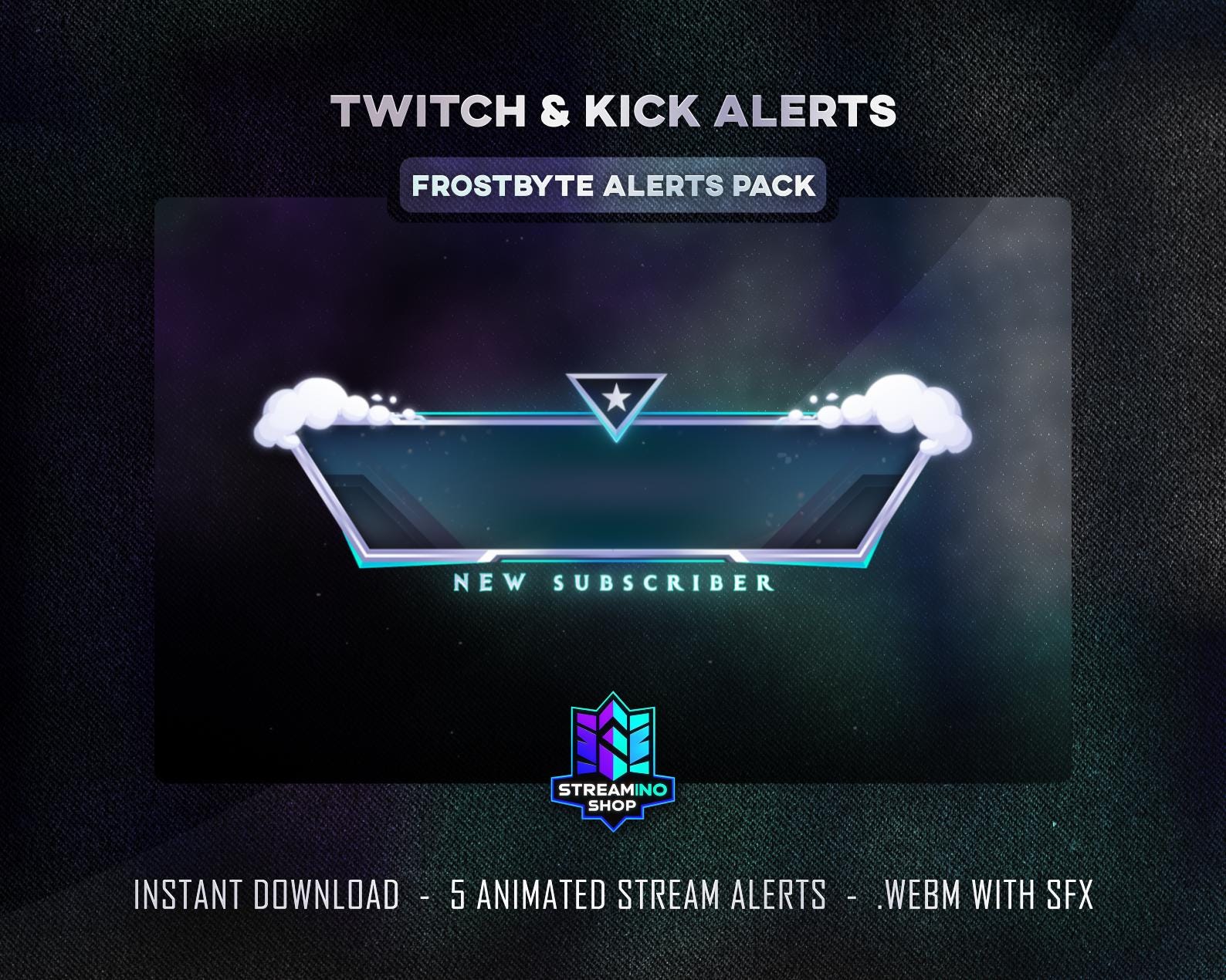 Frostbyte Stream Alerts Pack | Ice Themed Animated Alerts for Twitch ...