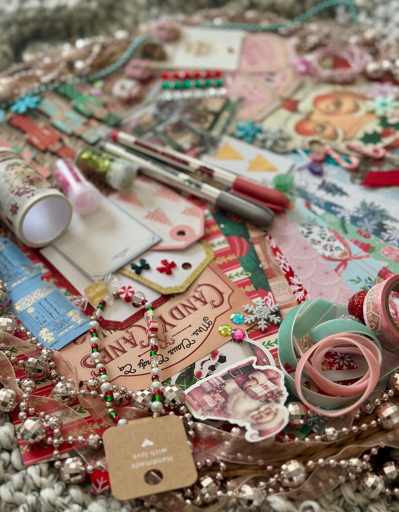 Vintage-inspired Christmas Paper Craft Kit | Junk Journal & Scrapbook ...