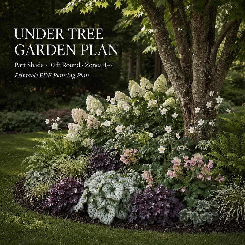 Shade Garden Design Plan - Etsy UK