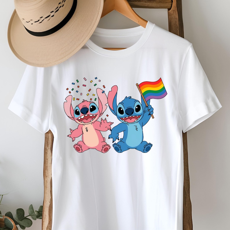 Stitch and Angel Pride PNG Bundle, LGBTQ Rainbow Clipart for Love and ...