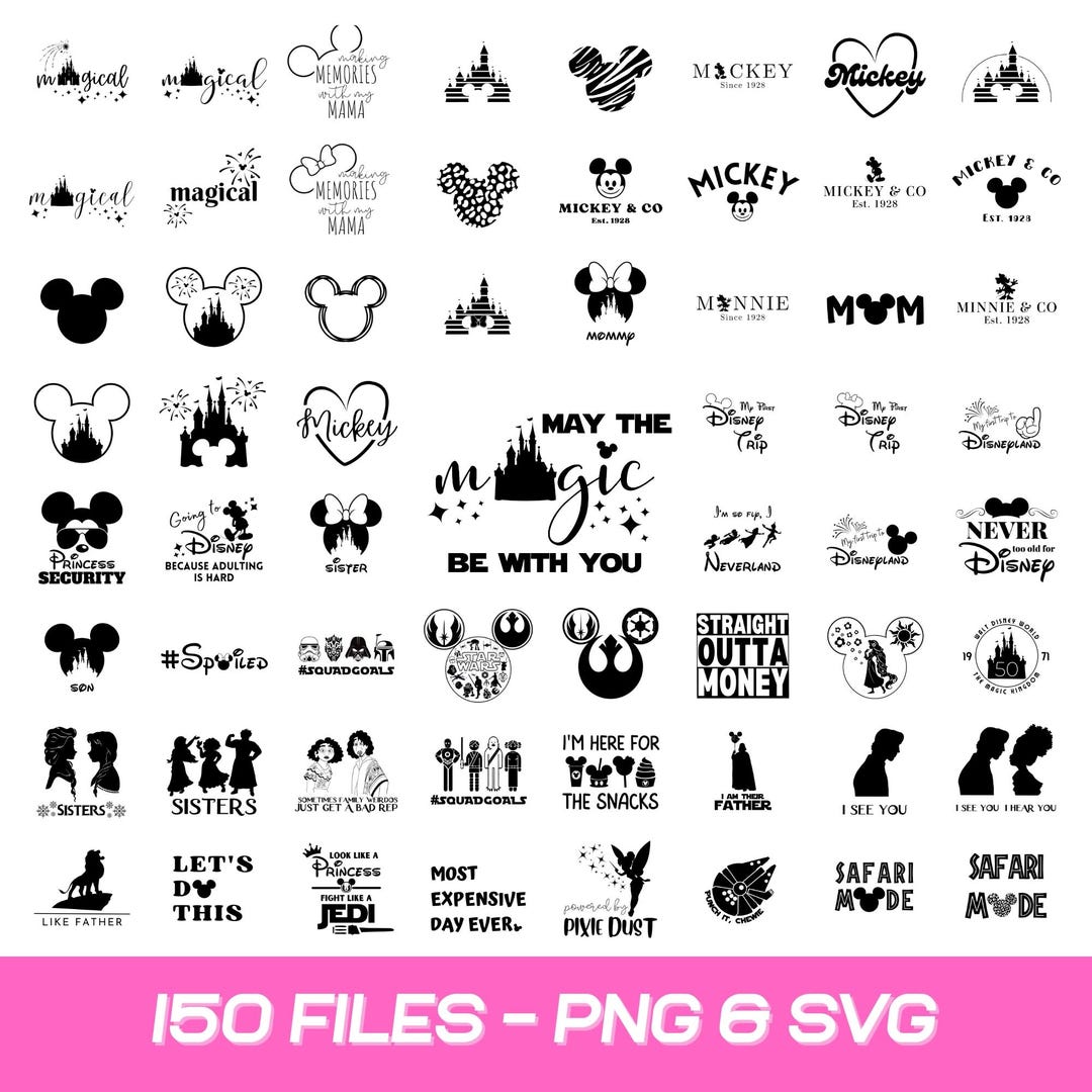 Family Vacation 2026 Mega Bundle, Mickey Minnie SVG Icons, Magical ...