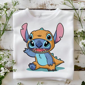 Dinosaur Stitch PNG, Cute Dino Costume Stitch Clipart, Baby Stitch ...