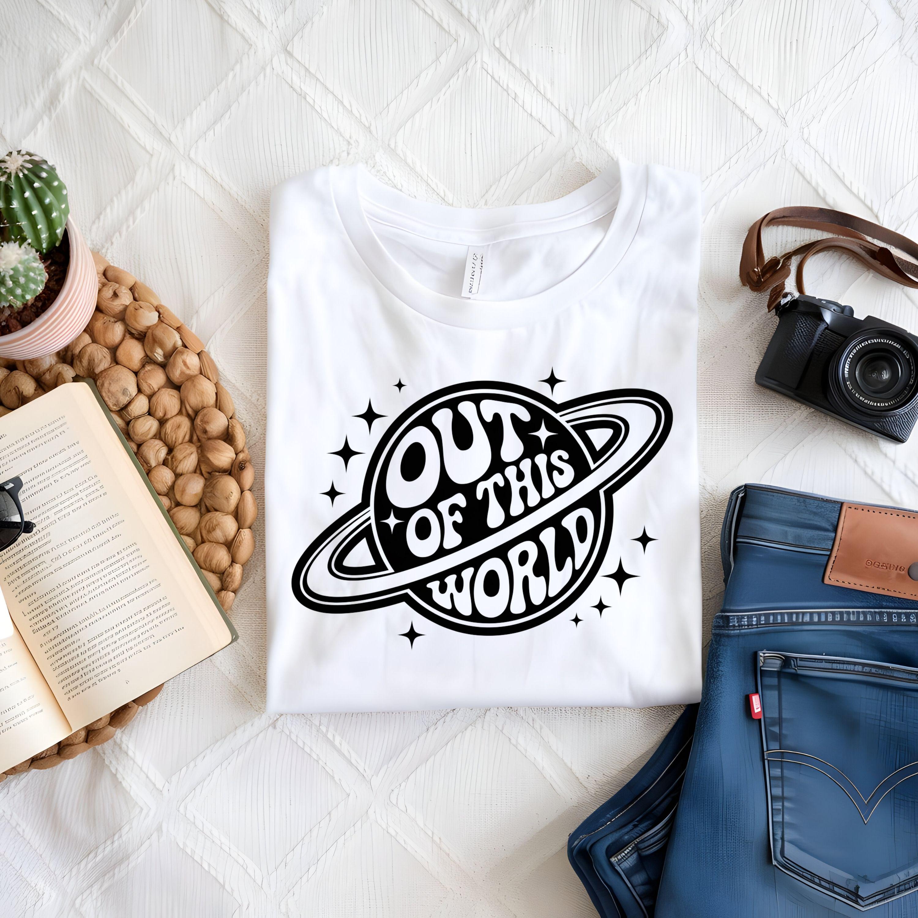 Out of This World PNG, Retro Space Planet Clipart, Groovy Galaxy Shirt ...