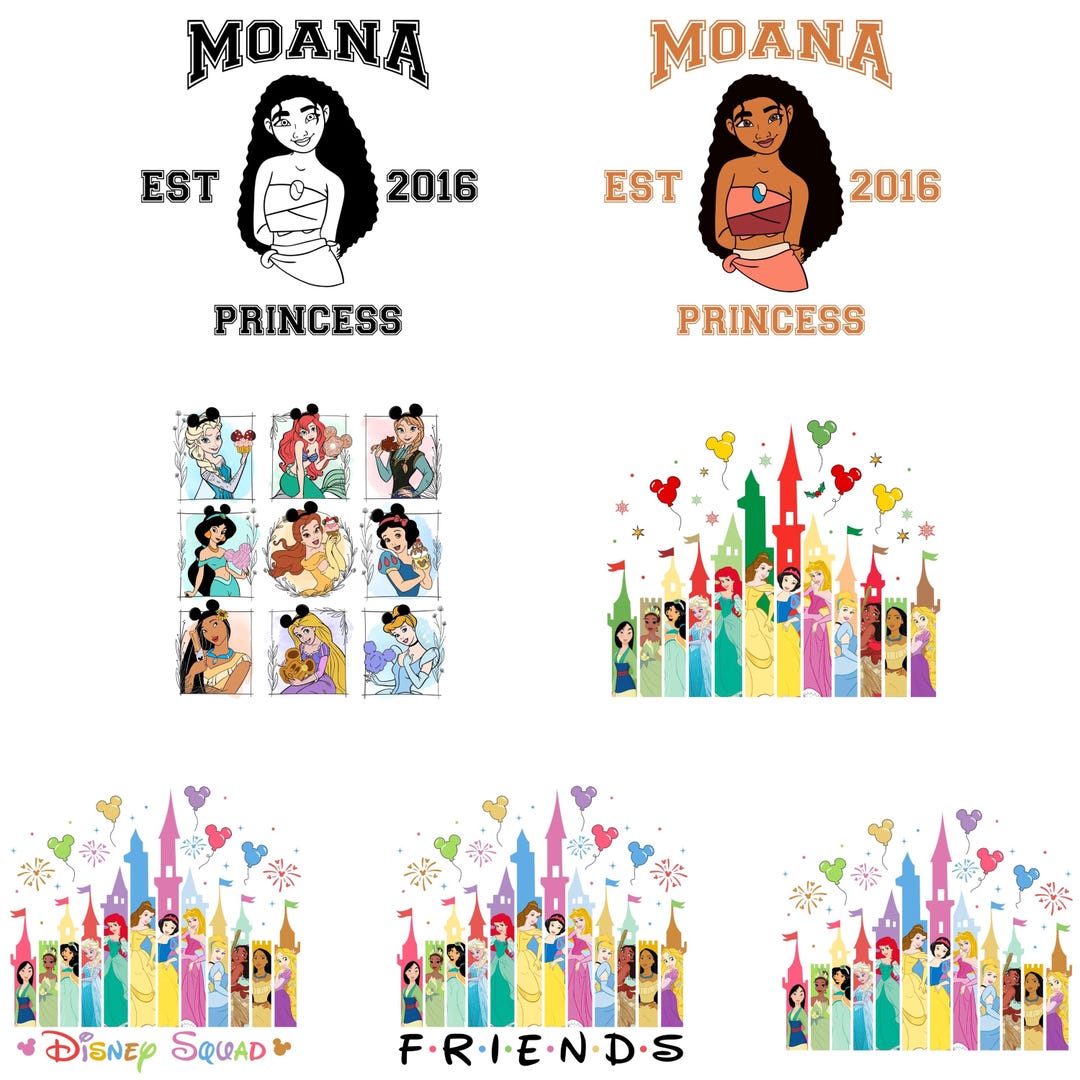 Moana Princess PNG Bundle, Moana Clipart PNG, Moana Castle Design ...