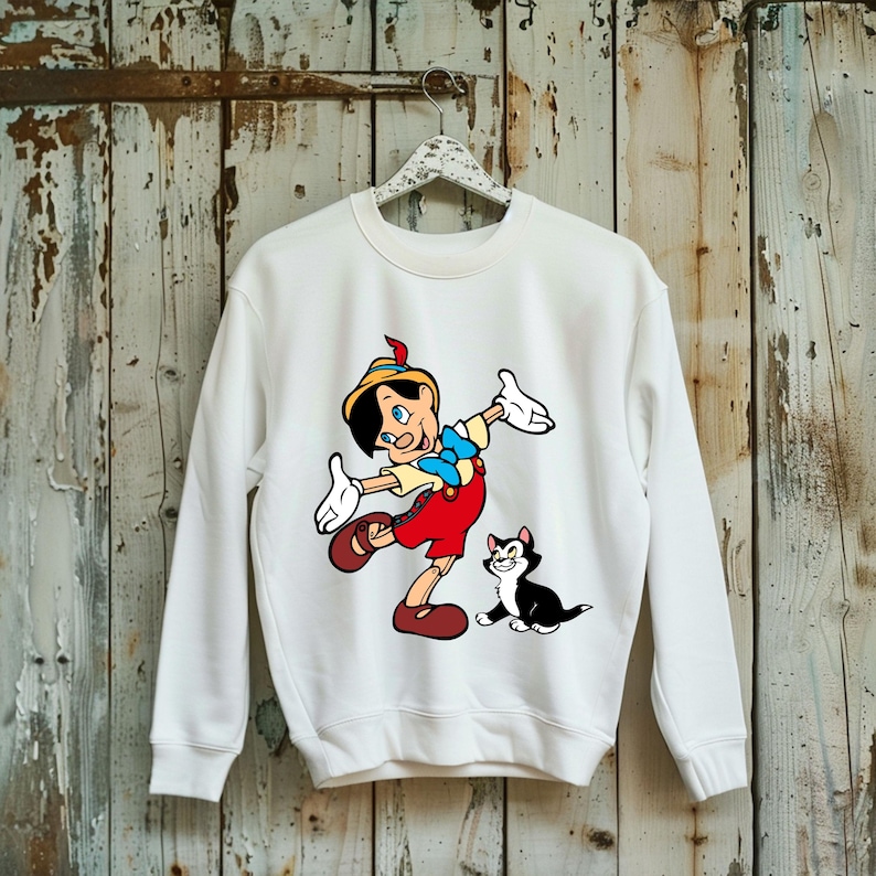 Pinocchio Clipart Bundle, Cute Figaro Cat PNG, Jiminy Cricket SVG ...