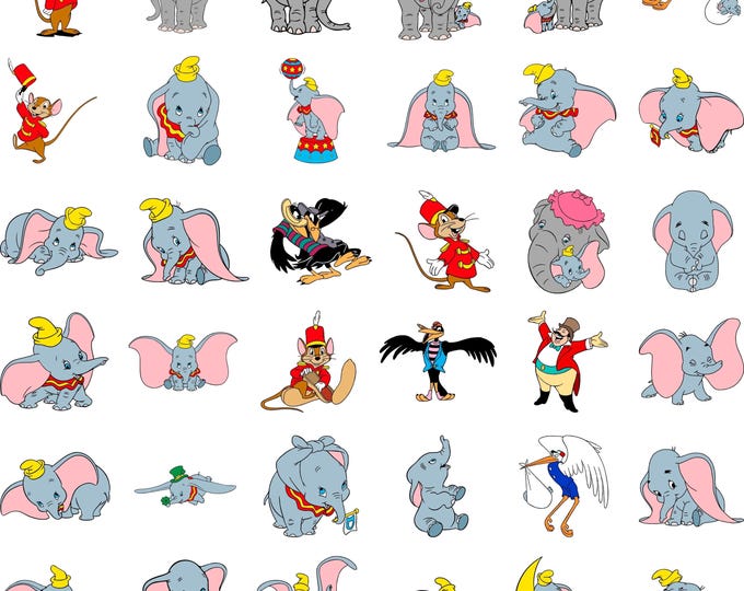 Dumbo Instant Download Digital File Svg, Png, Eps, Jpg, and Dxf Clip ...