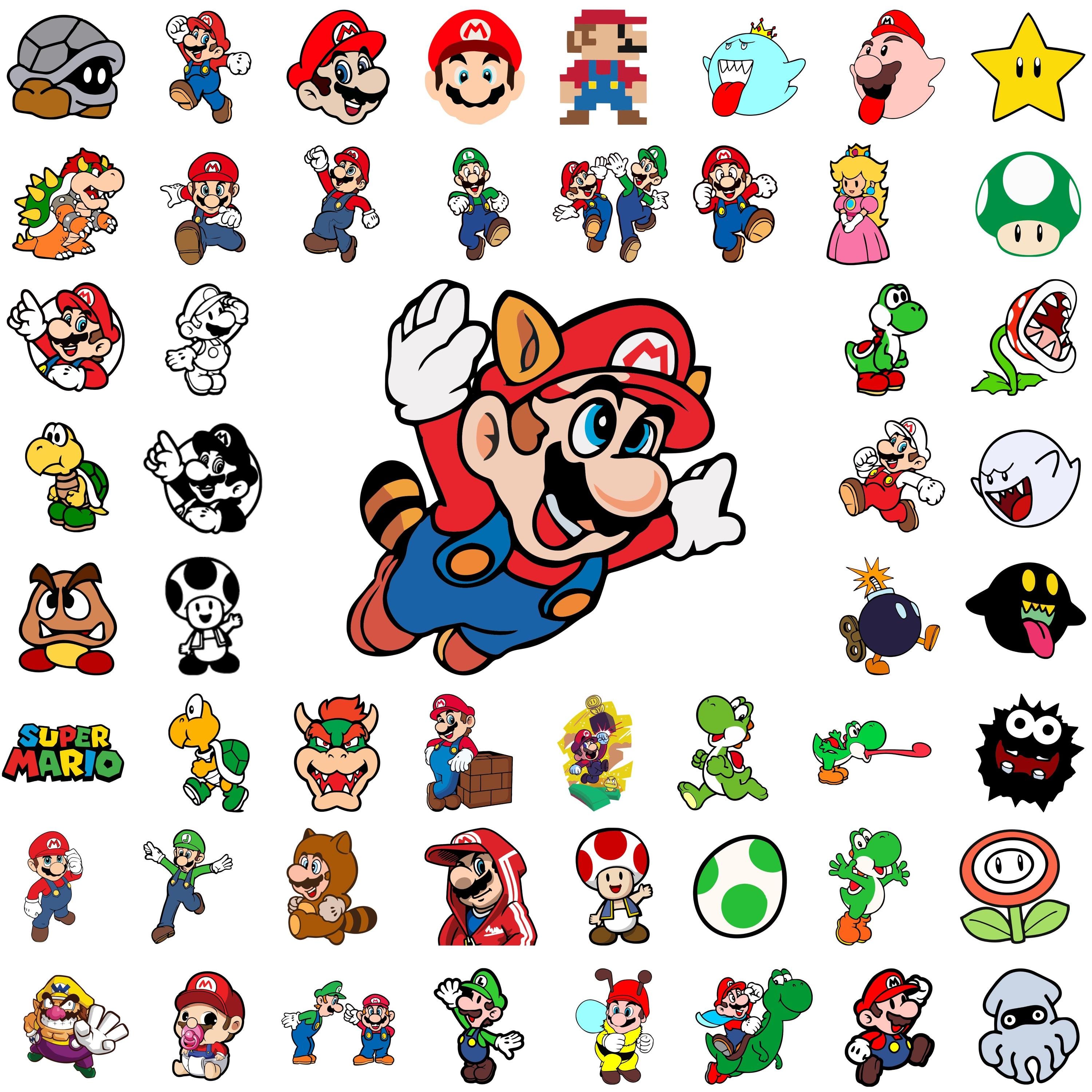 Super Mario Font Super Mario Alphabet Pack Free Mario Png Etsy