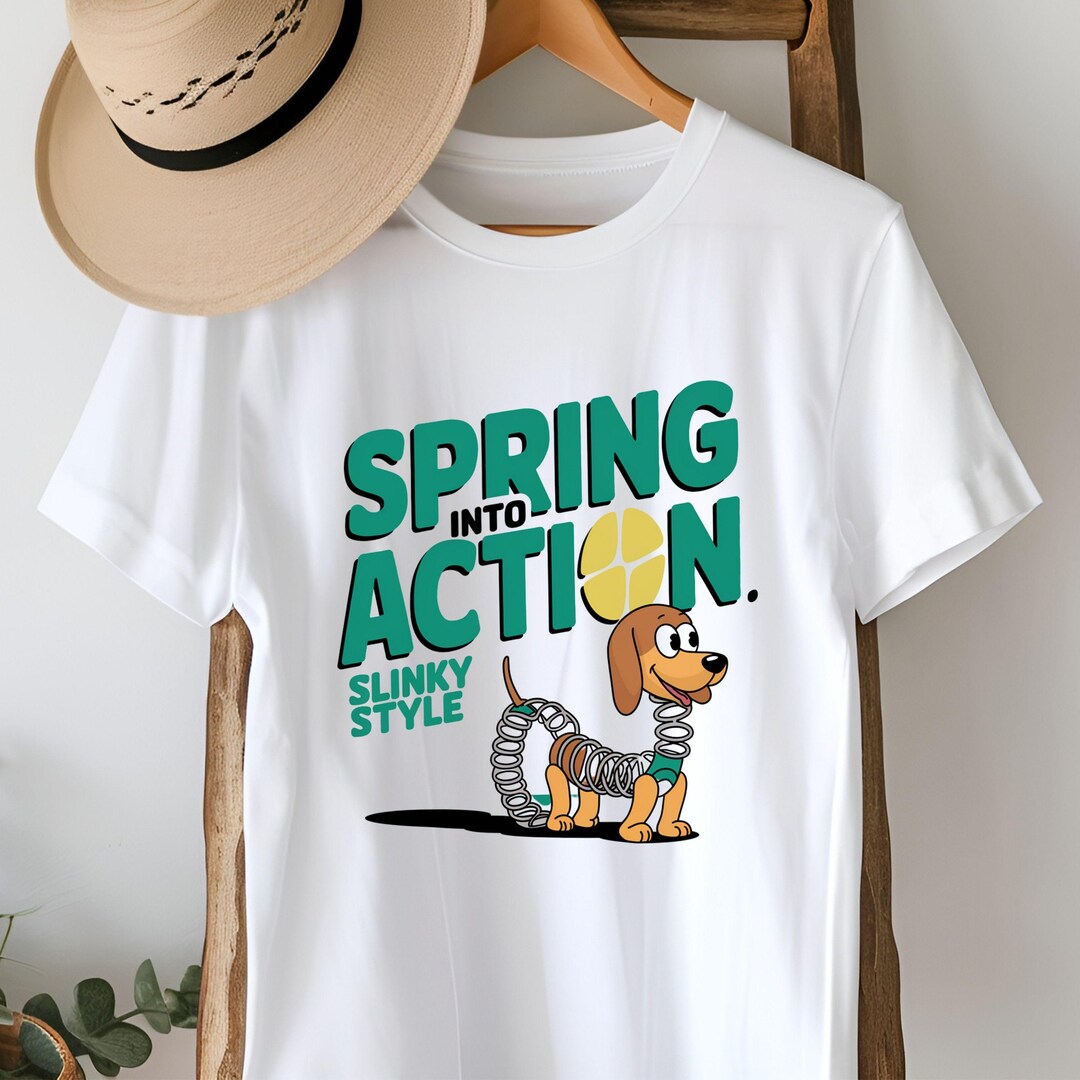 Spring Into Action PNG, Slinky Dog Clipart Design, Retro Toy Inspired ...