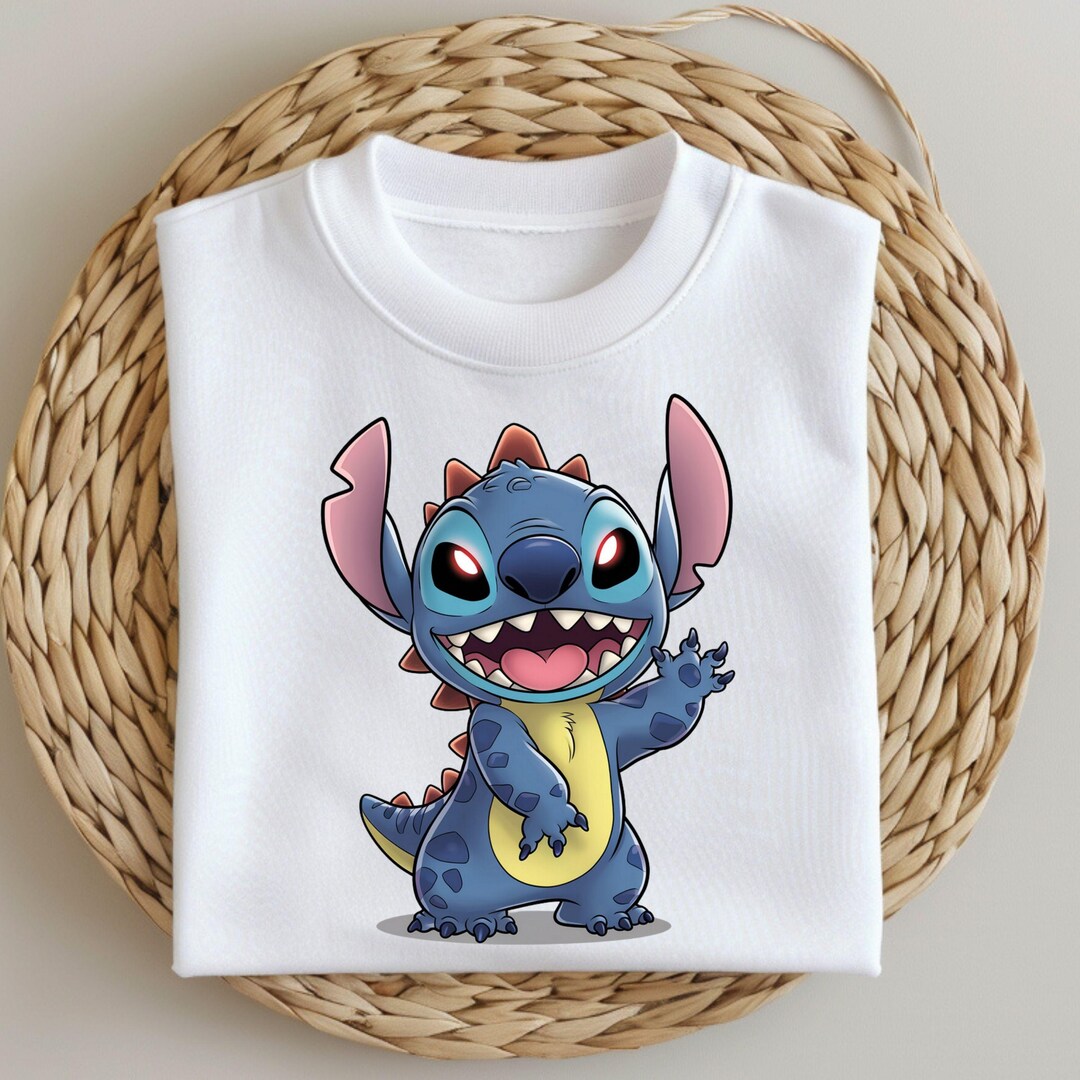 Stitch Dino PNG Clipart, Cute Blue Monster Illustration for Kids ...